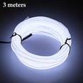 USB Rechargeable Ice Blue LED Strip Light, Portable Rope Light for Car ...