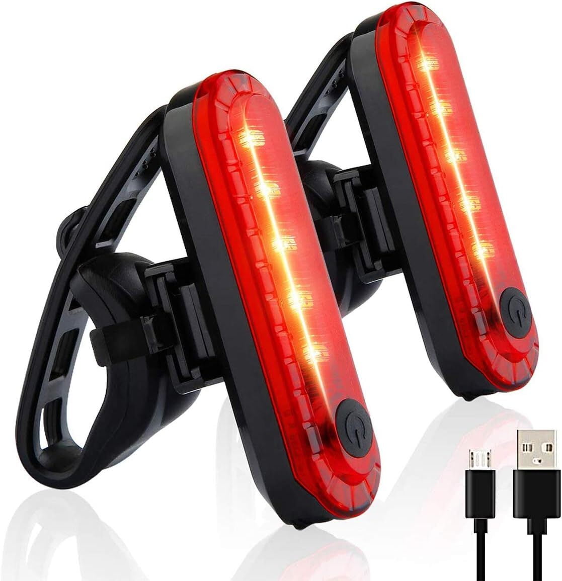 USB Rechargeable LED Bike Tail Light 2 Pack, Bright Bicycle Rear ...