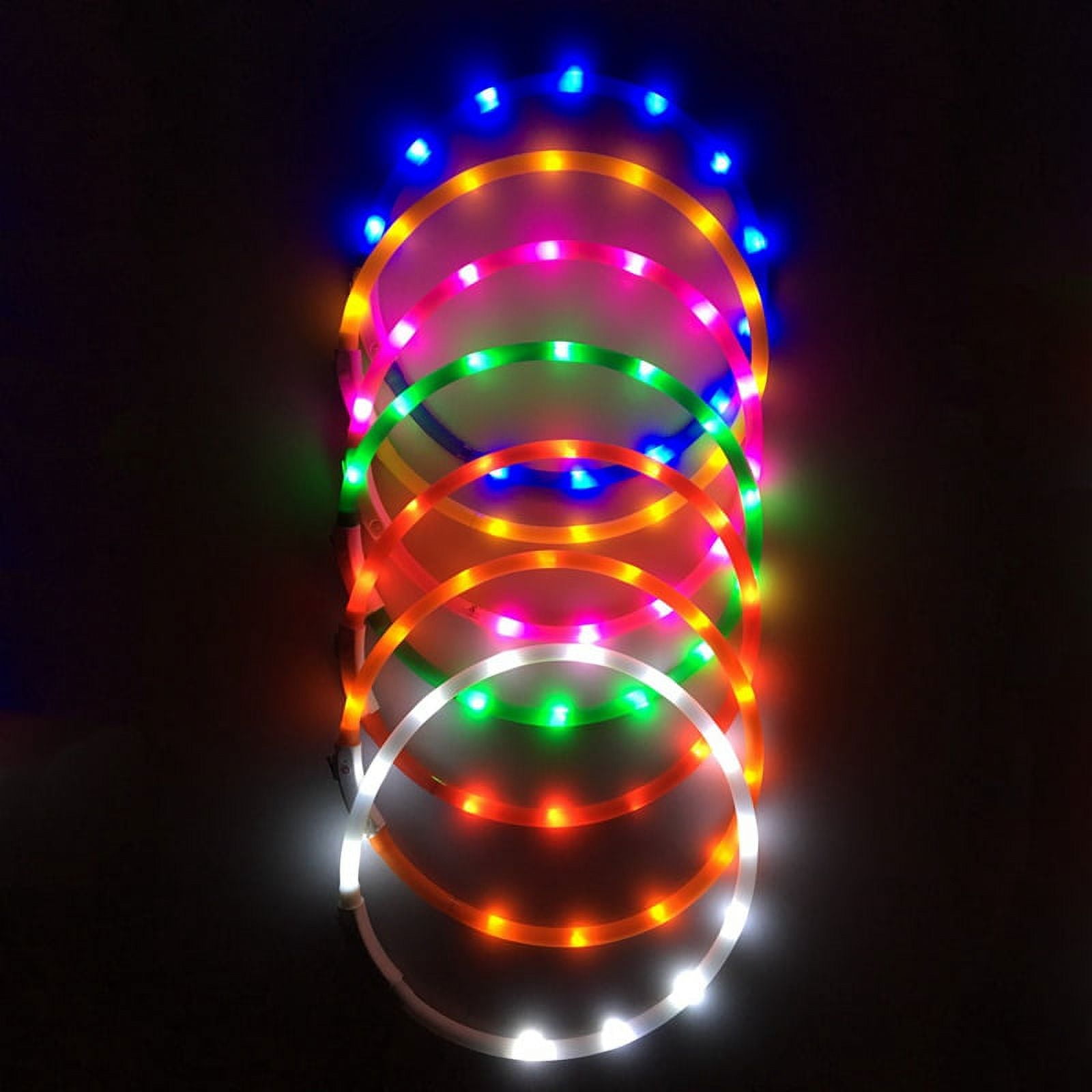 USB Rechargeable LED Dog Collar, Glow in The Dark Led Pet Collar, Water ...