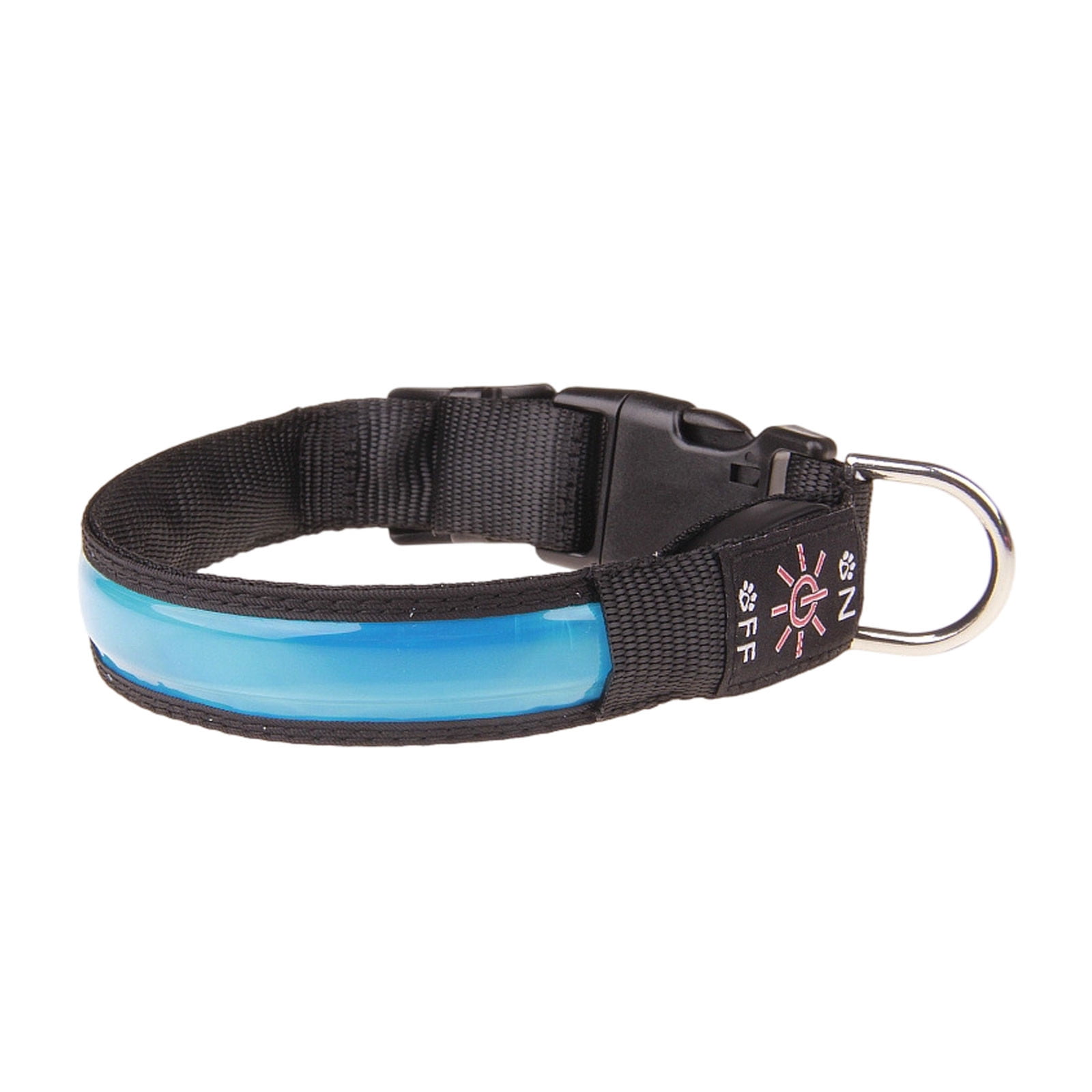 USB Rechargeable LED Pet Collar with Real Battery Indicator Adjustable Night Glow for Safe ...