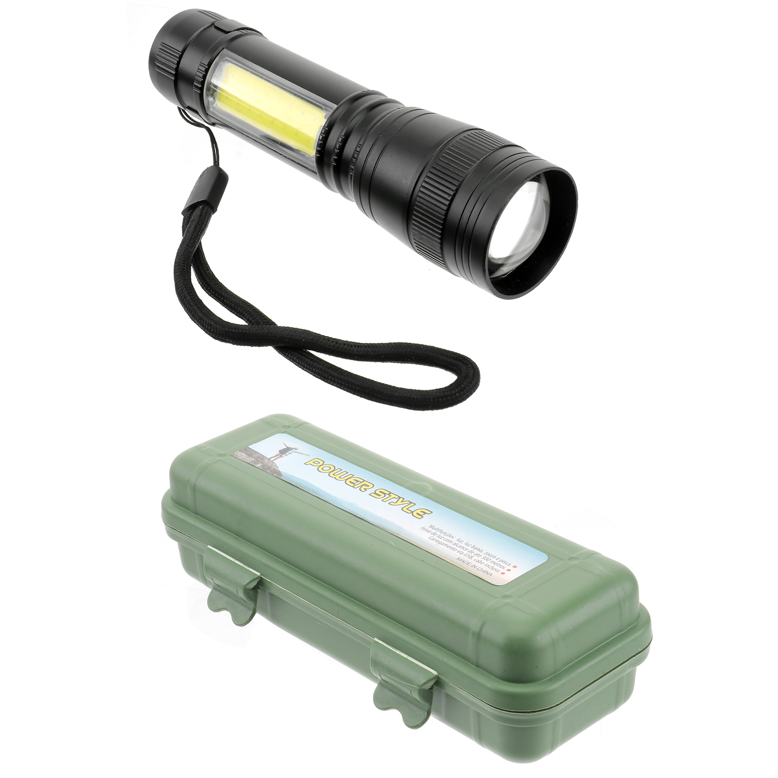 USB Rechargeable LED Torchlight Strong Light 3 Settings Outdoor ...