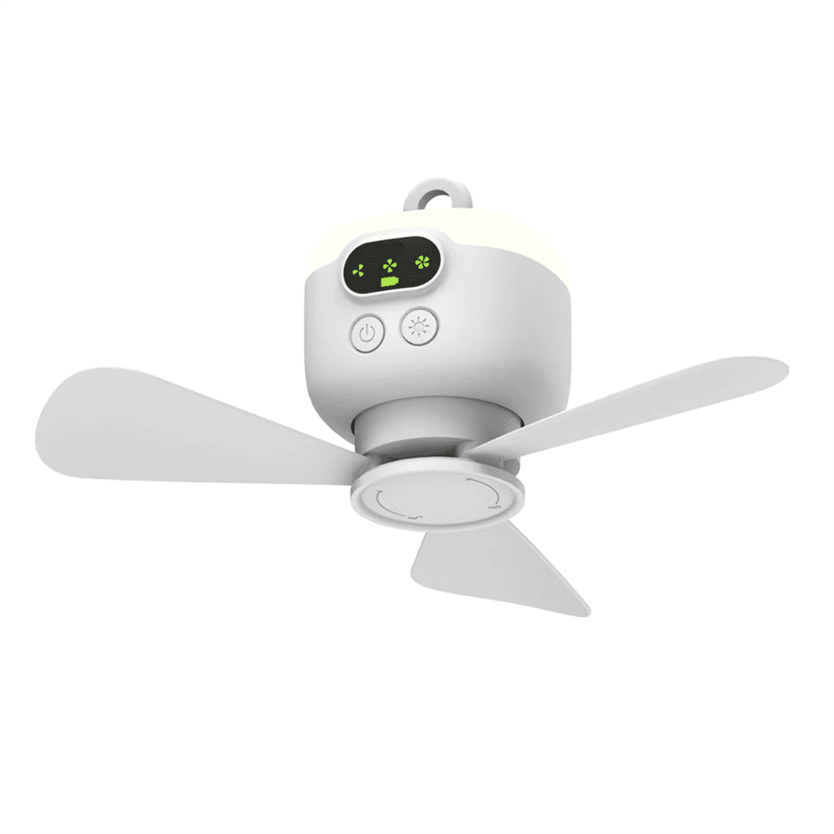 USB Rechargeable Large Wind Ceiling Fan Removable Blades Night Lamp ...