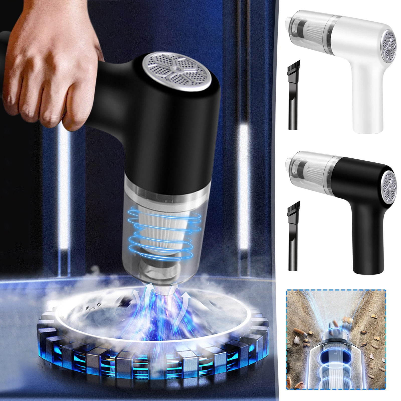 USB Rechargeable Lithium Vacuum, Powerful Suction Clean, Compact ...