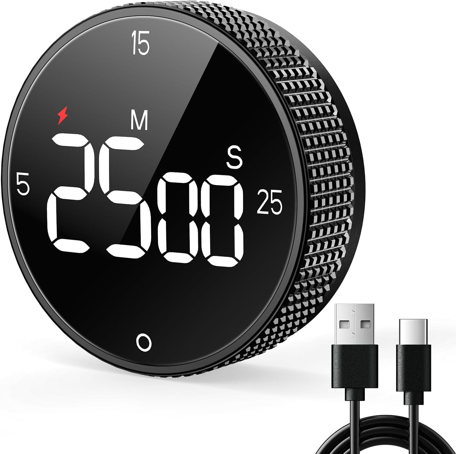 USB Rechargeable Magnetic Kitchen Timer for Cooking, Building 800mAh ...