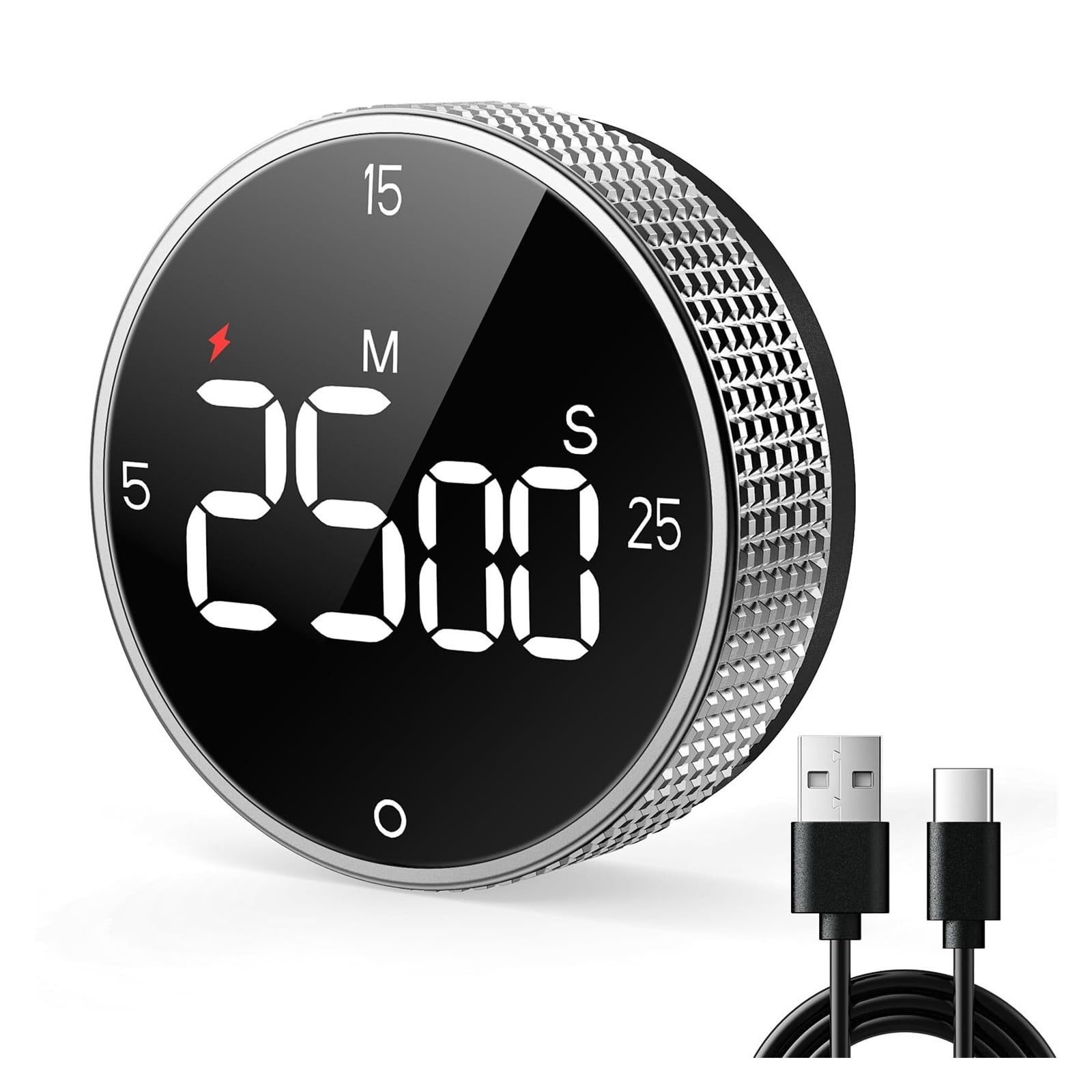 USB Rechargeable Magnetic Kitchen Timer for Cooking, Building 800mAh ...