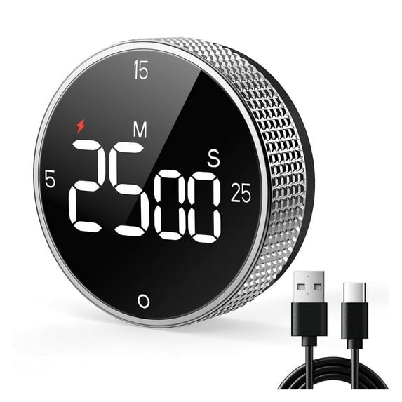 USB Rechargeable Magnetic Kitchen Timer for Cooking, Building 800mAh ...