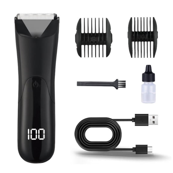 USB Rechargeable Men's Body Hair Trimmer with Ceramic Blade for ...