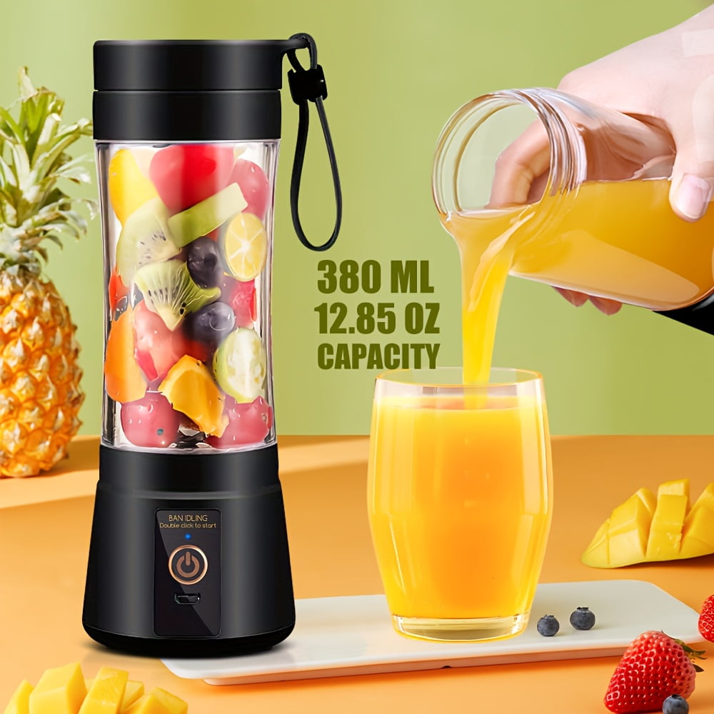 USB Rechargeable Mini Blender - 3 Speeds, 6/12-Blade, Safety Lock ...