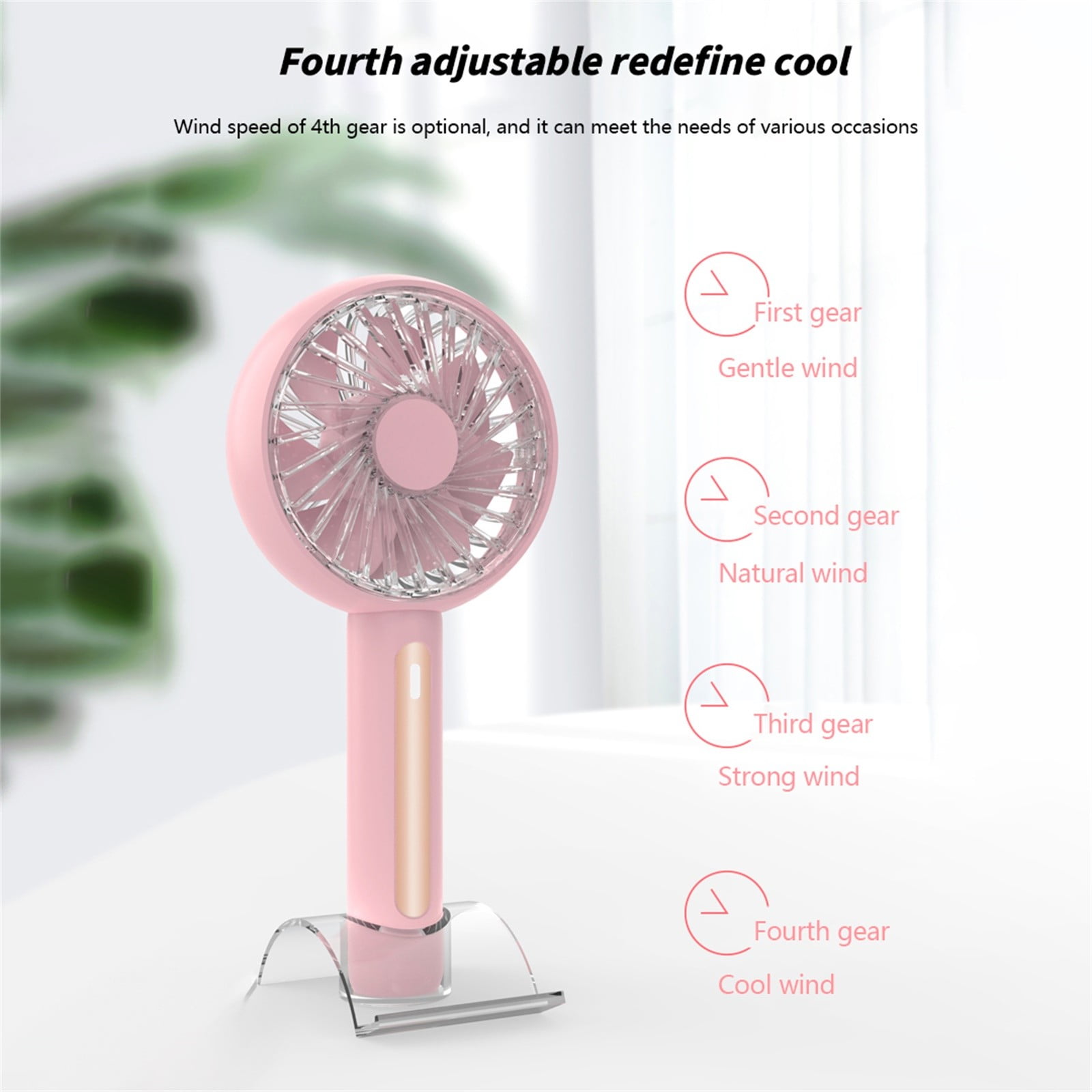 USB Rechargeable Mini Fan, Quiet Powerful Airflow, Lightweight Foldable ...