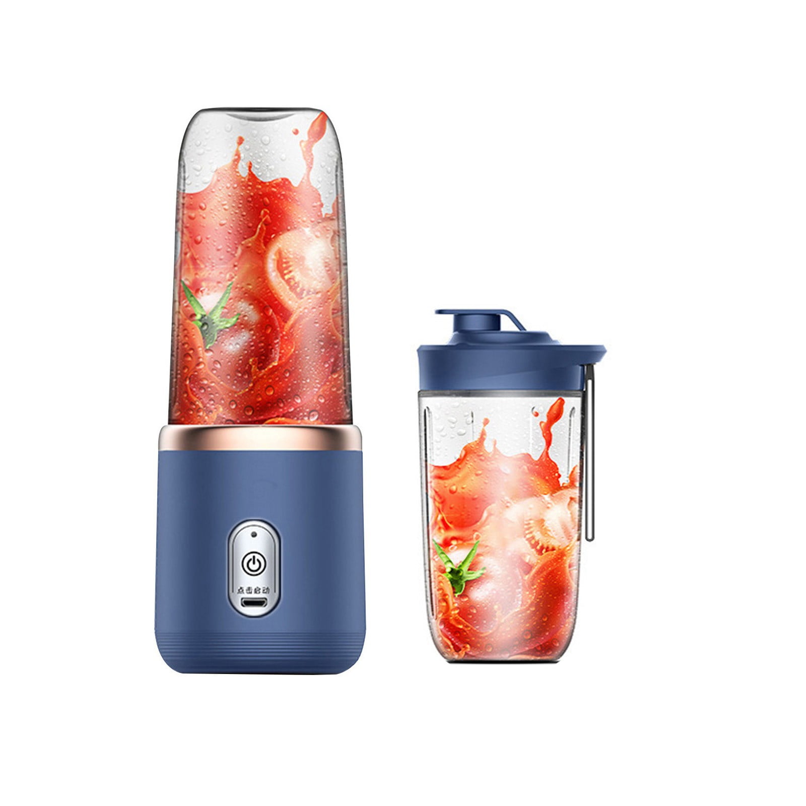 USB Rechargeable Portable Blender 400ml 6 Blades 200W Motor for Shakes Juices Smoothies Travel ...