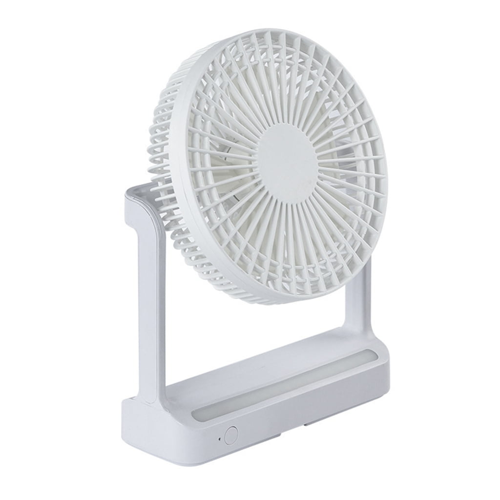 USB Rechargeable Portable Electric Fan Air Cooler with Light Desktop ...