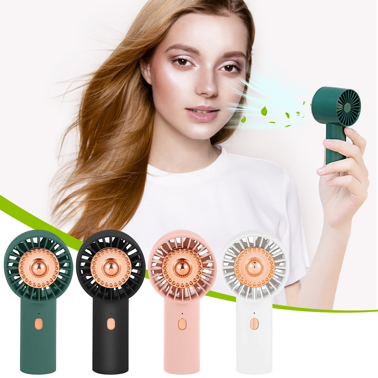 USB Rechargeable Small Fan, Leafless Portable Personal Fan, Lightweight ...