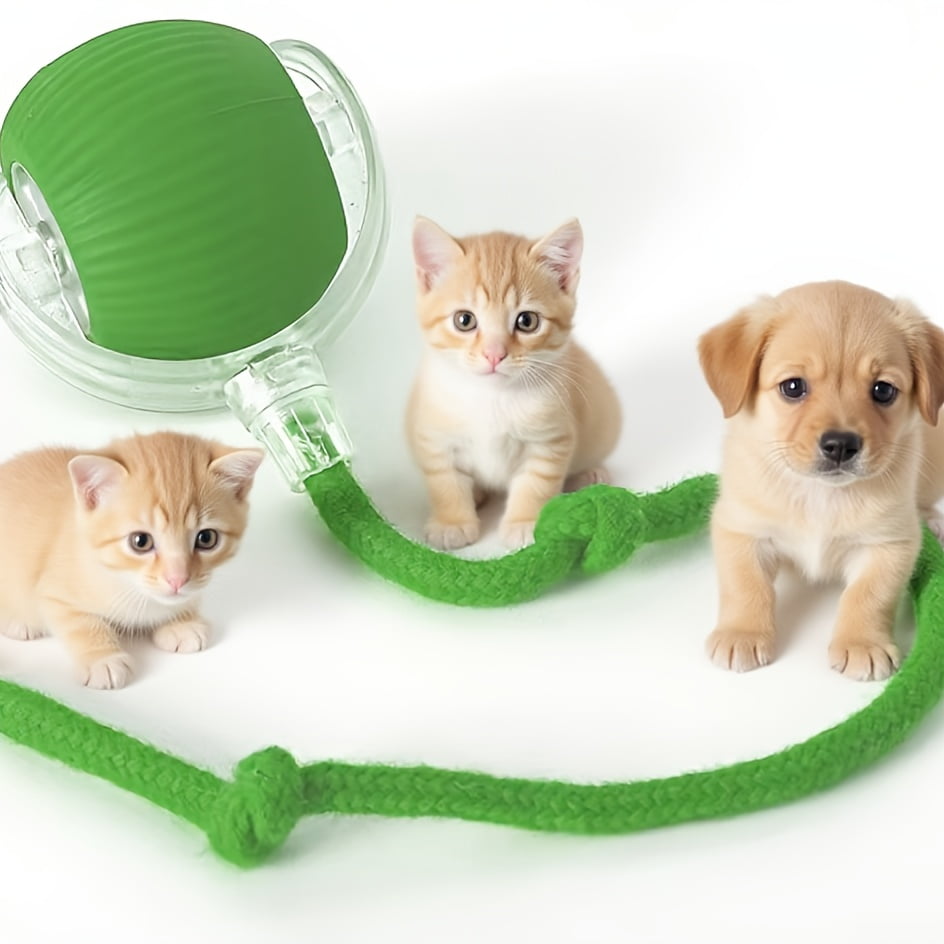 USB-Rechargeable Smart Rolling Cat Ball - Motion Sensor & Elastic Tail ...