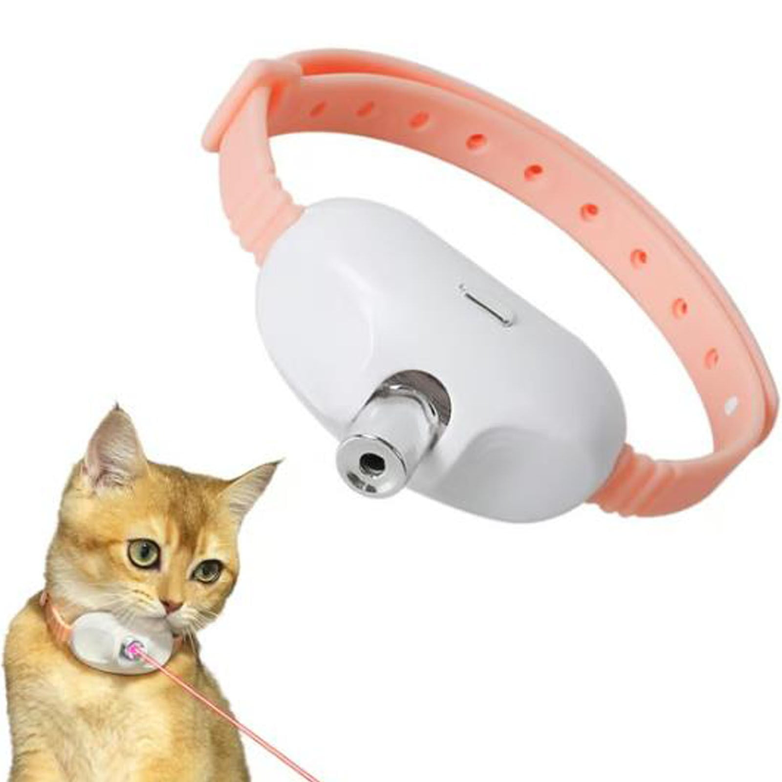 USB Rechargeable Wearable Cat Laser Toy - Adjustable Collar for ...