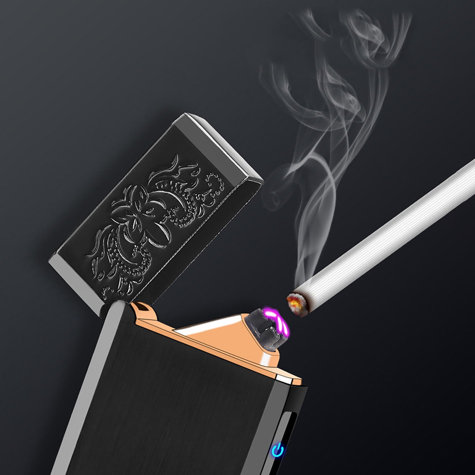 USB Rechargeable Windproof Lighter for Men | Poker Card Shape | Slide ...