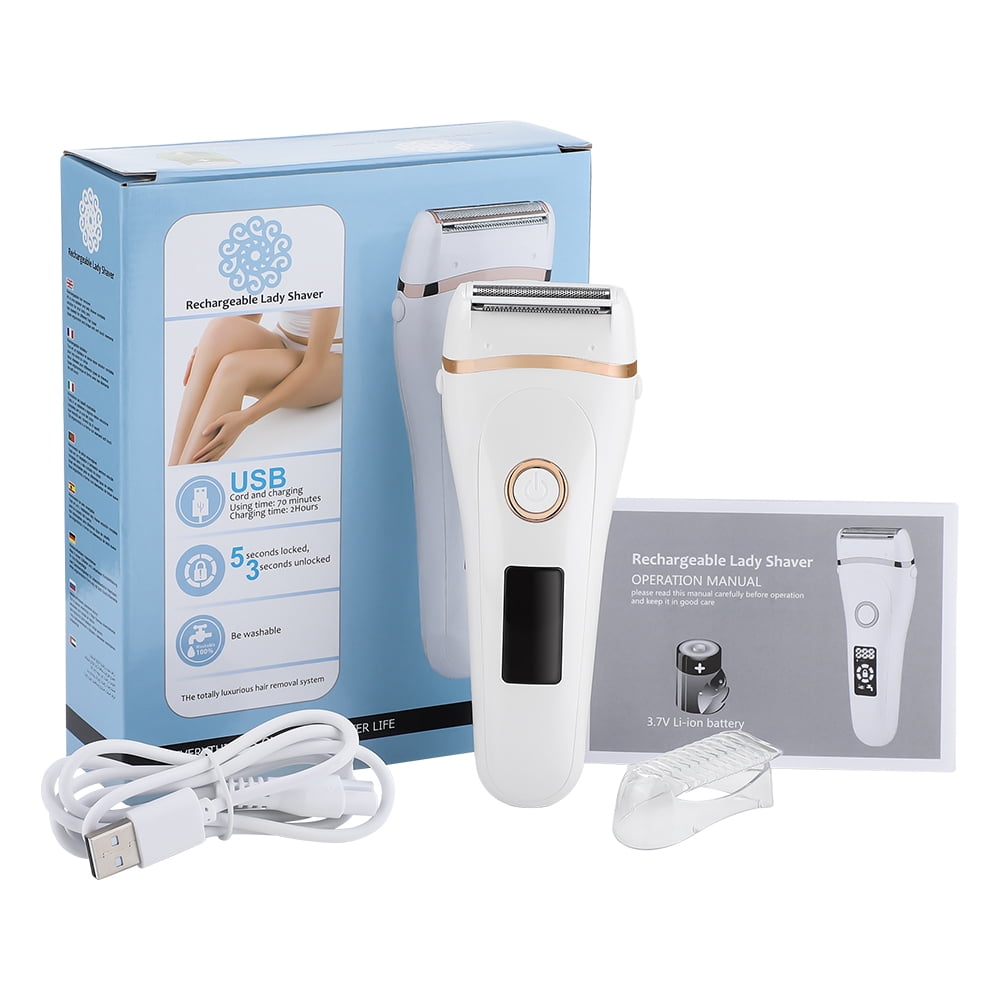 USB Rechargeable Women Painless Electric Epilator Beard Hair Removal ...