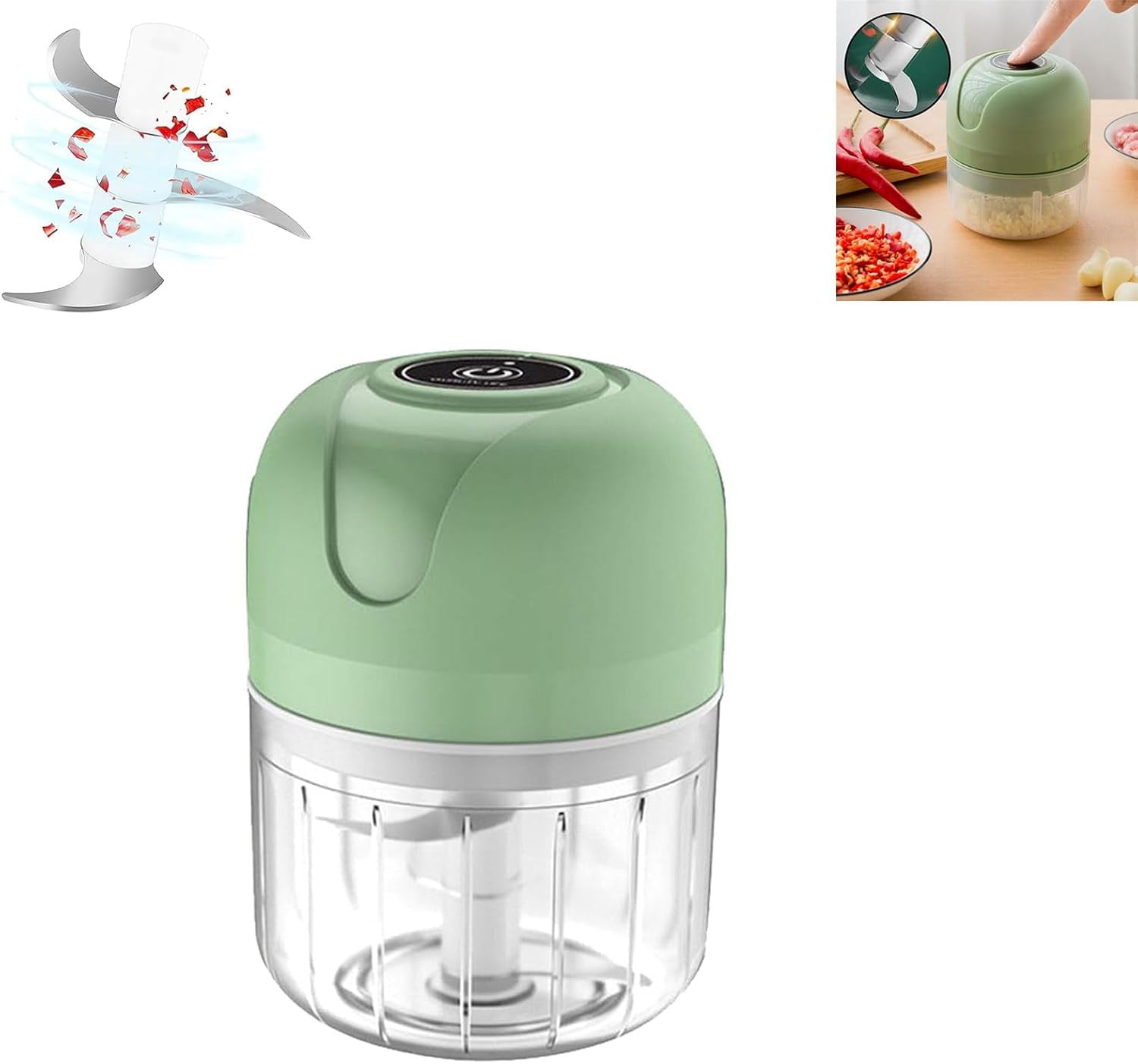 USB Rechargebale Electric Garlic Grinder, garlic chopper electric, Mini ...