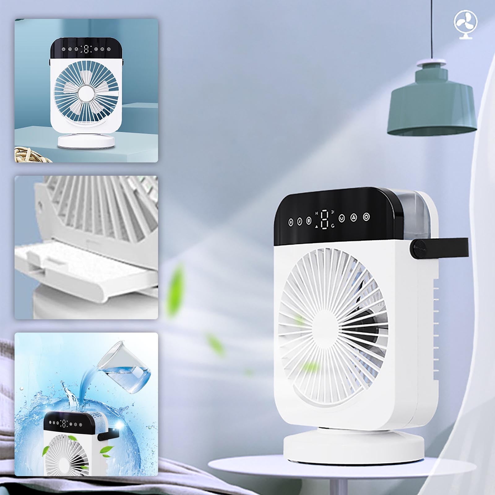 USB Refrigeration Cooling Fan Portable Conditioner Bedroom Air ...