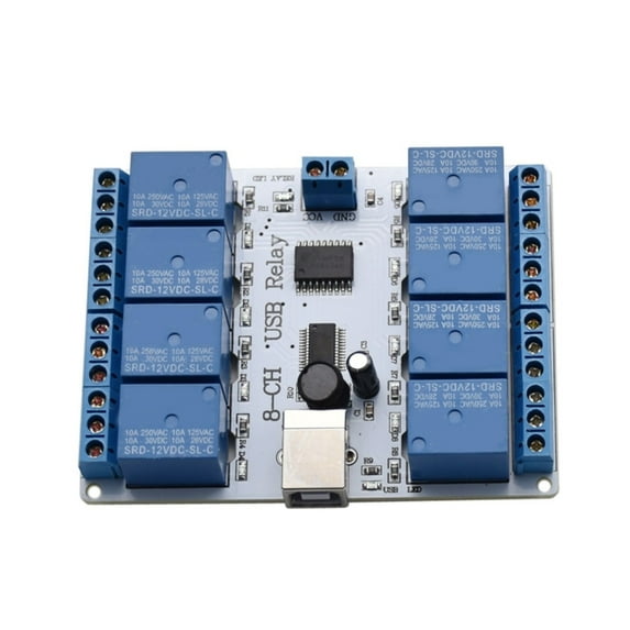 USB Relay Board 8 Channel Programmable Controller for Home Automation ...