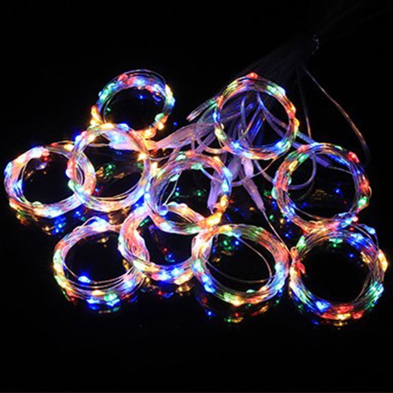 USB Remote Control 8 Function Copper Wire Curtain Lights String Hooks ...