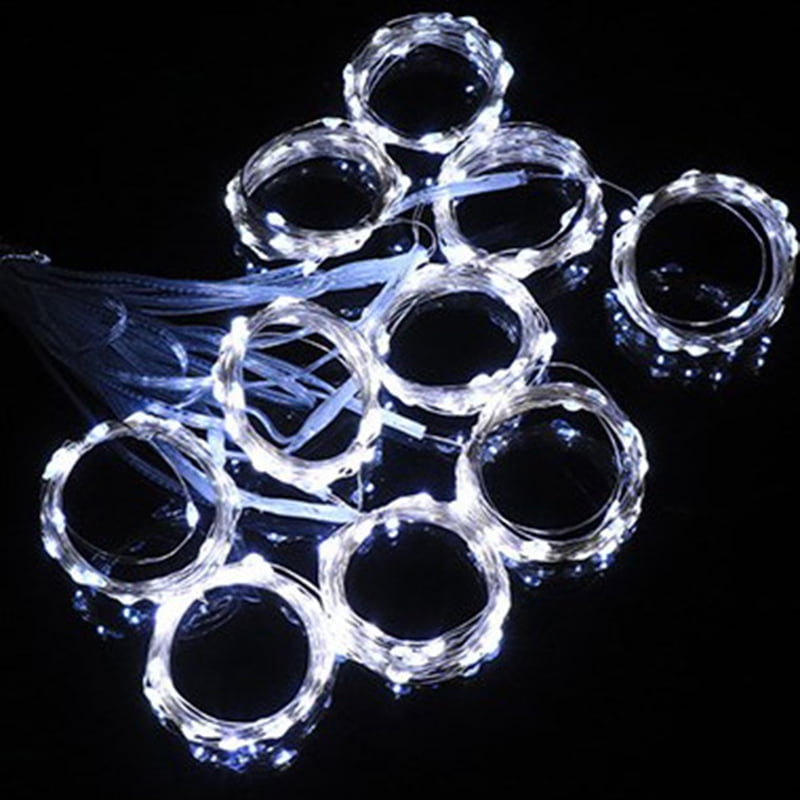 USB Remote Control 8 Function Copper Wire Curtain Lights String Hooks ...