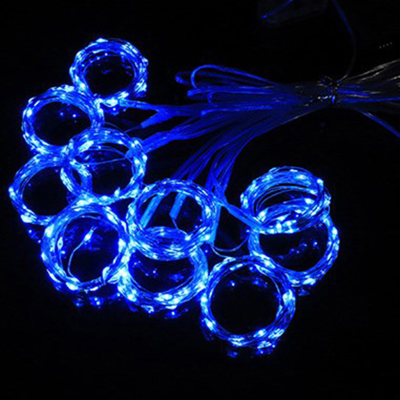 USB Remote Control 8 Function Copper Wire Curtain Lights String Hooks ...