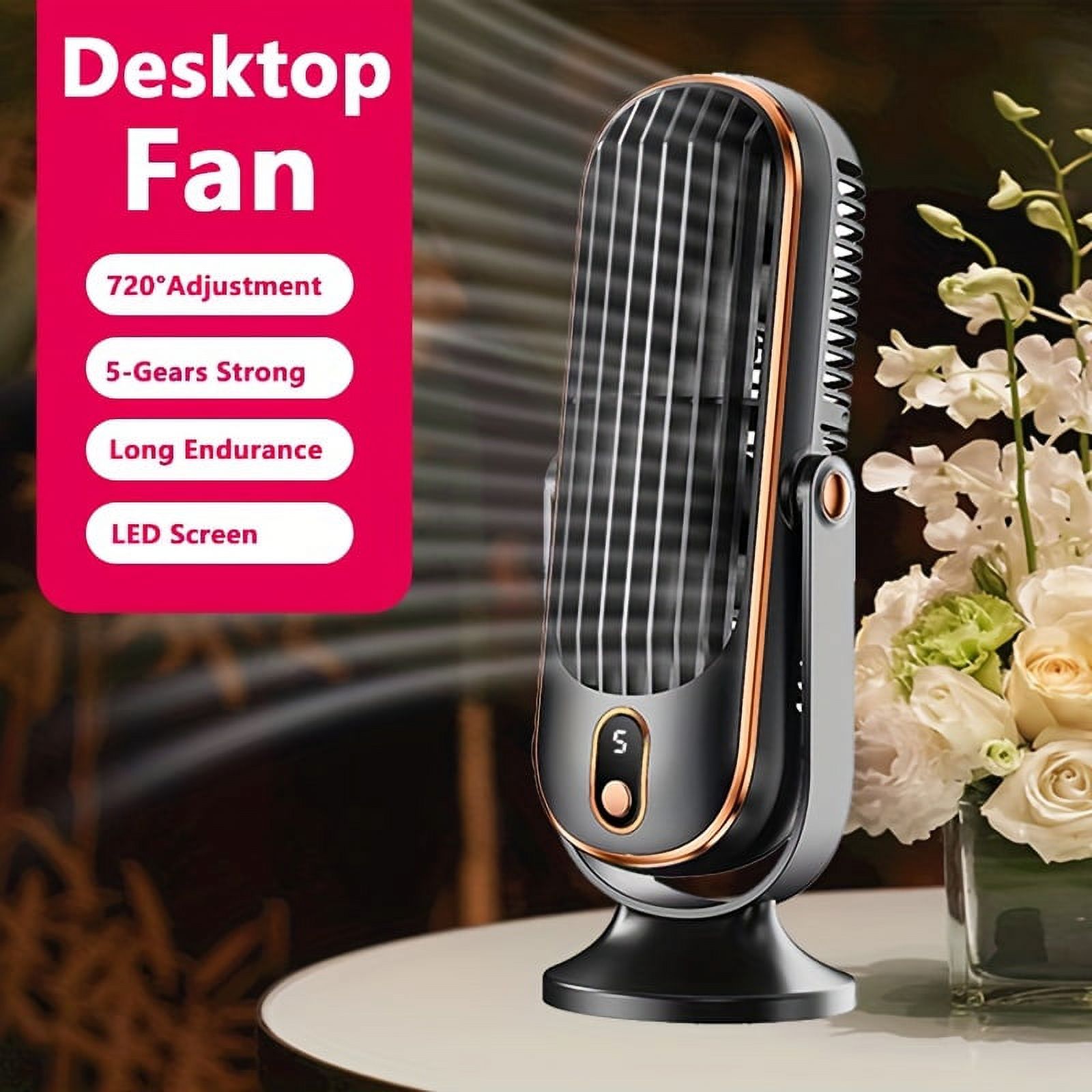USB Rotating Air Conditioning Fan Portable USB Air Conditioner Desktop ...