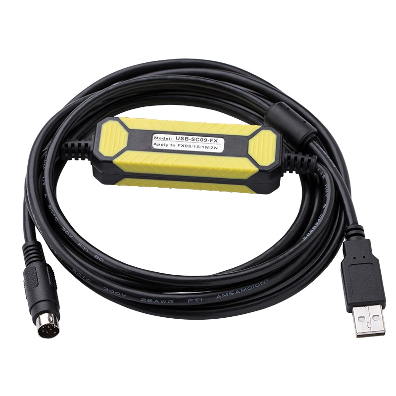 USB-SC09-FX For Mitsubishi PLC Programming Cable Compatible FX-USB-AW ...