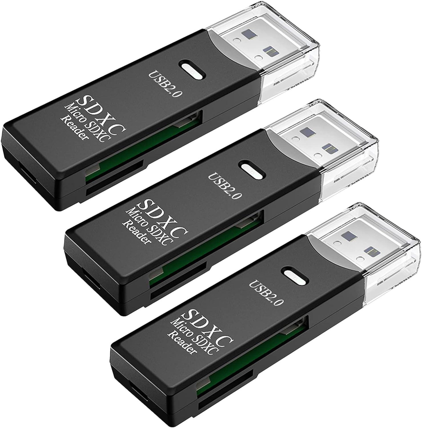 USB SD Card Reader for PC, 3 Packs Micro SD Card to USB Adapter, Card ...