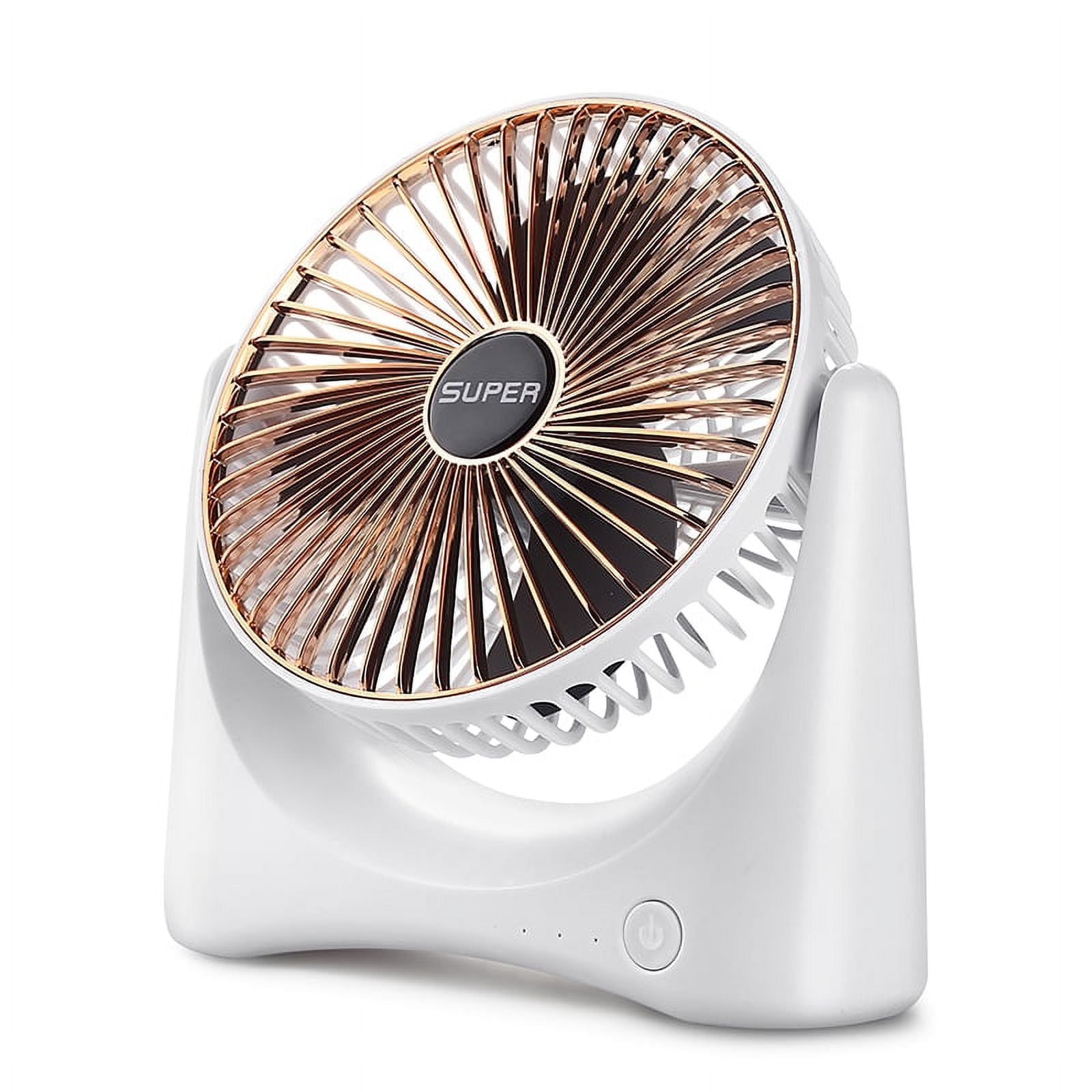 USB Small Desk Fan, Room Air Circulator, 90 Degree Pivoting Head, 3 ...