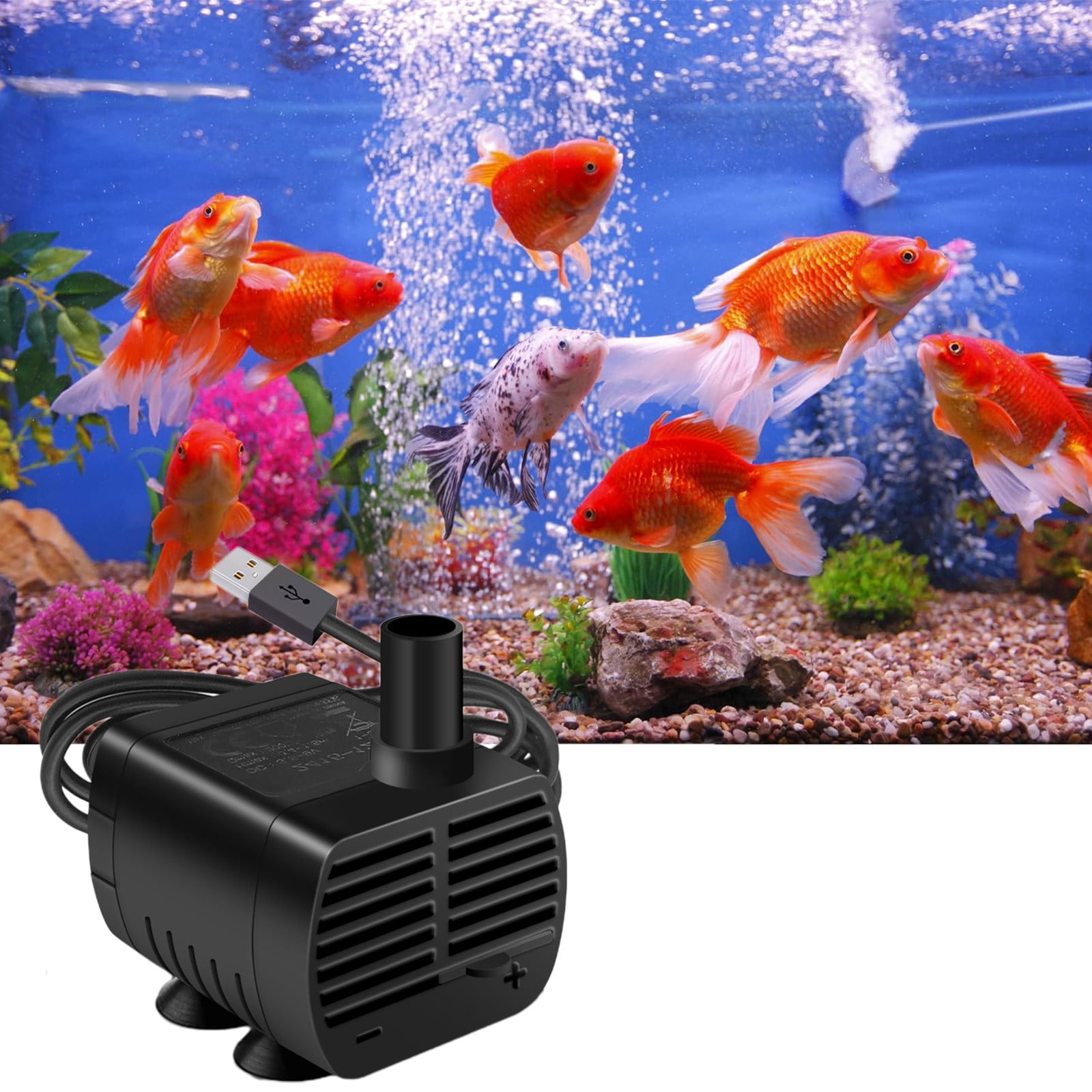 USB Small Water Pump,5V Fountain Pump 3W Mini Submersible USB Pet Water ...