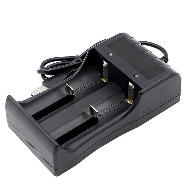 USB Smart Battery Charger Single Dual Slot for 14500 18500 26650 3.7V ...