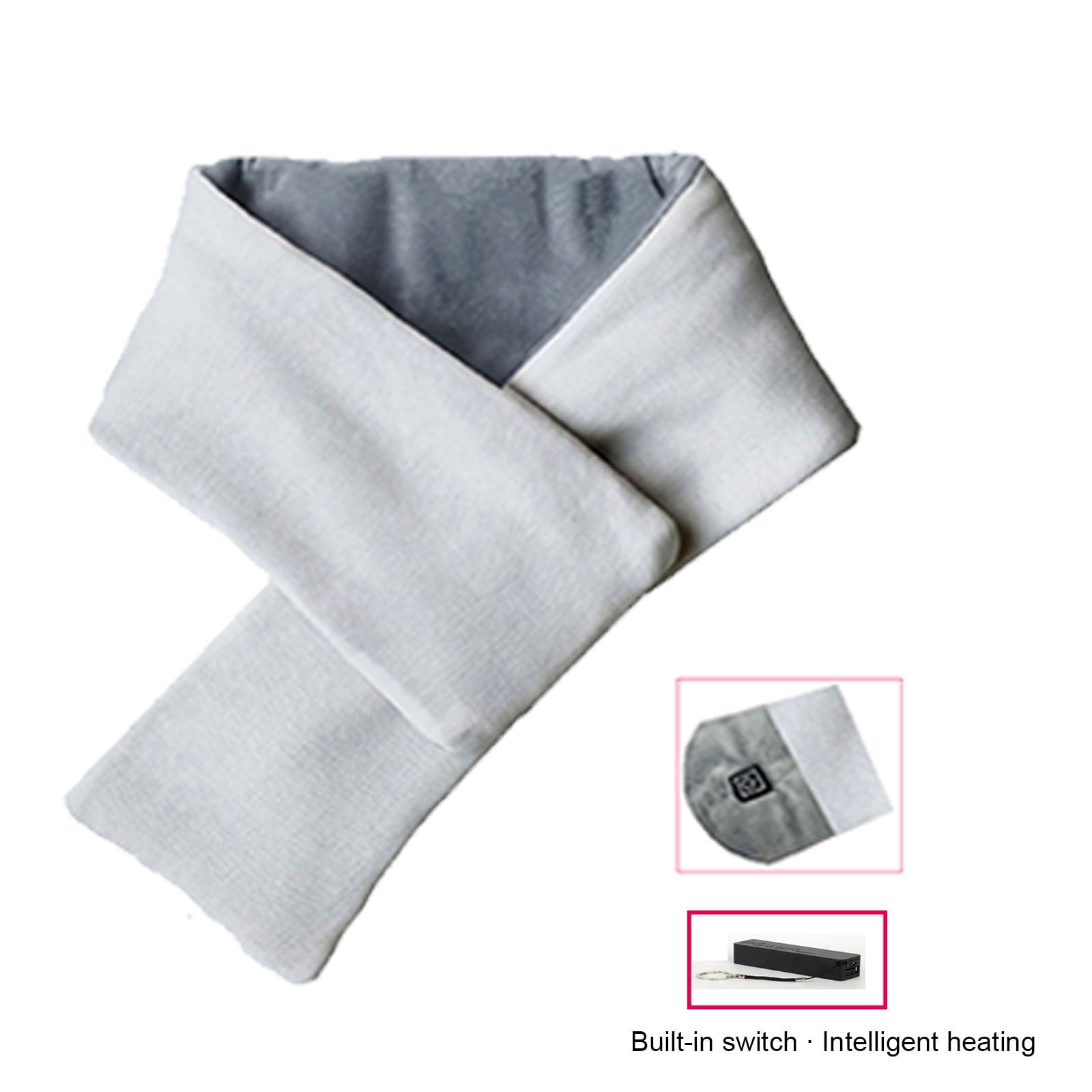 USB Smart Scarf With Portable Charger For Neck And Shoulder Warmth ...