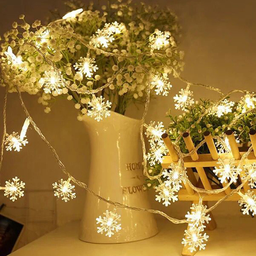 USB Snowflake Shape Fairy String Light - 20LEDs for Christmas Holiday ...