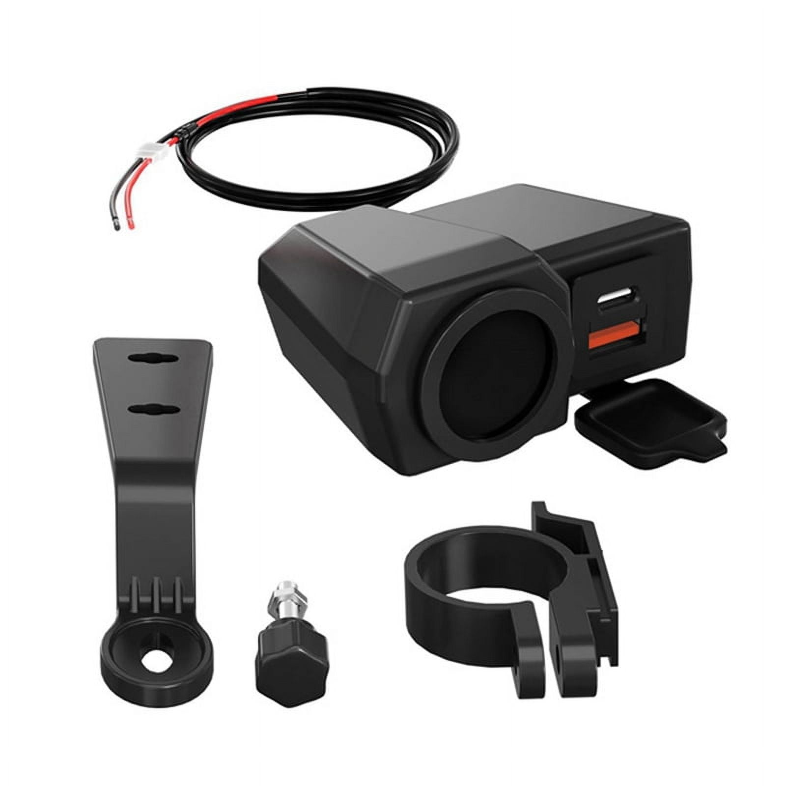 USB Socket Motorcycle Handlebar & Rear Mirror Waterproof Fast Charger ...