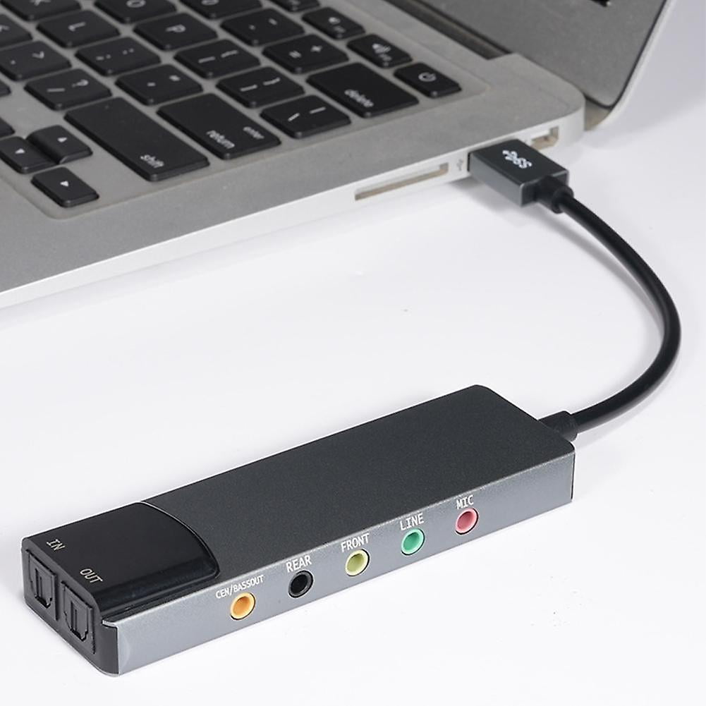 USB Sound Card 7.1 5.1 Channel External Audio Card SPDIF Optical for PC ...