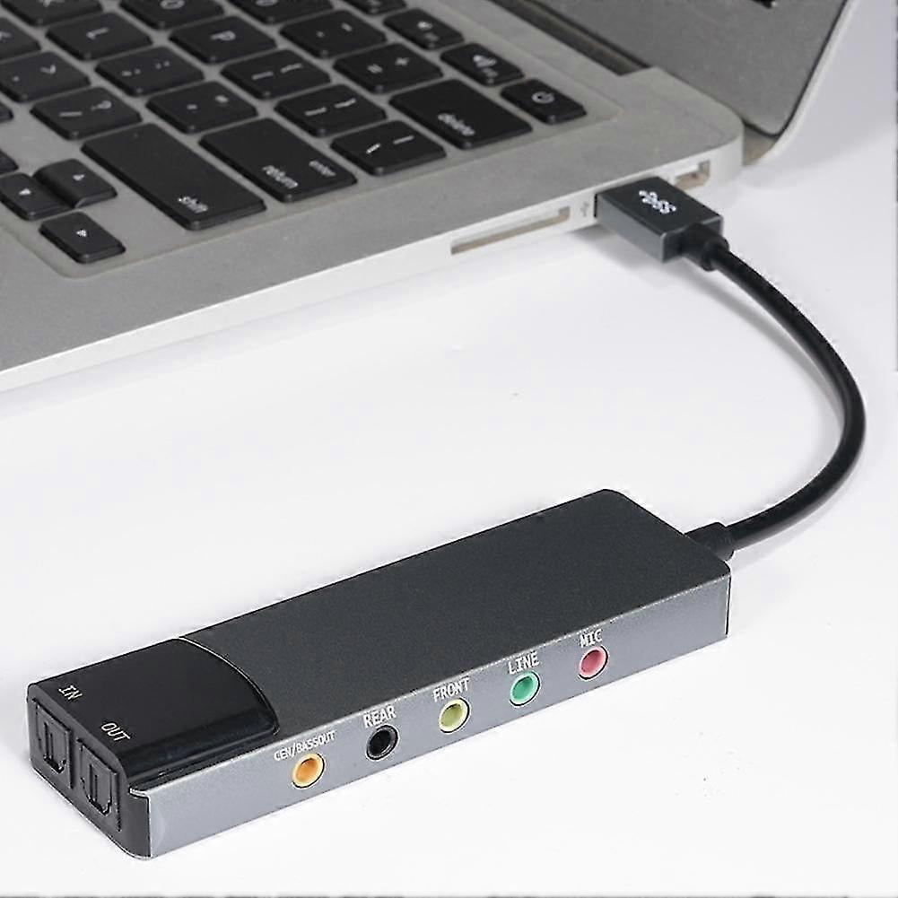 USB Sound Card 7.1 5.1 Channel External Audio Card SPDIF Optical for PC ...