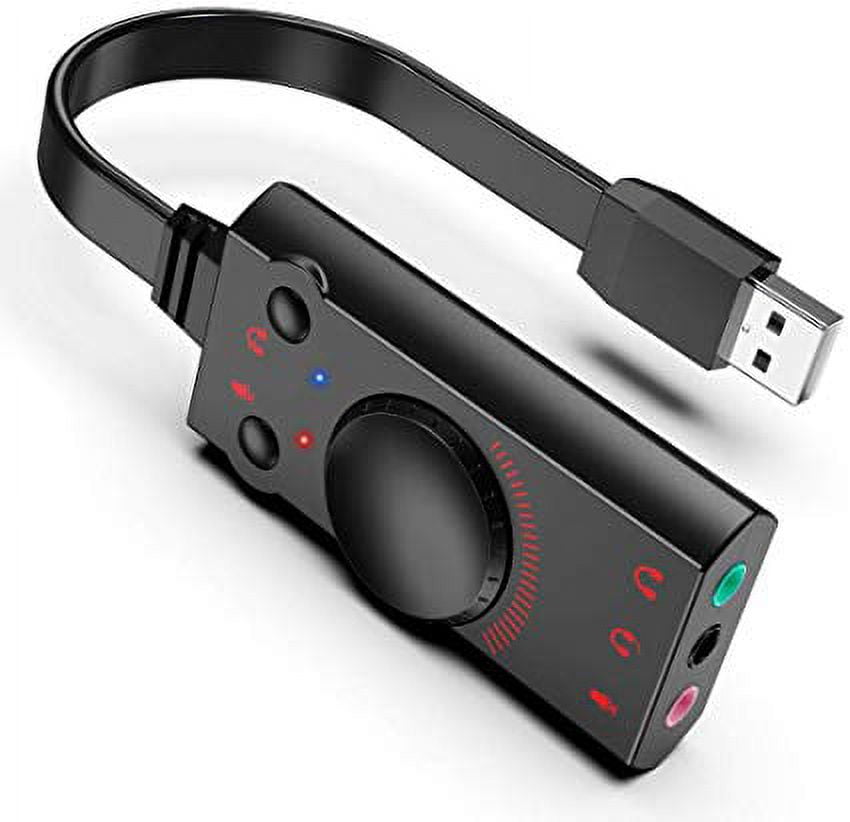 USB Sound Card Adapter BENGOO External Audio Adapter Stereo Sound Card ...