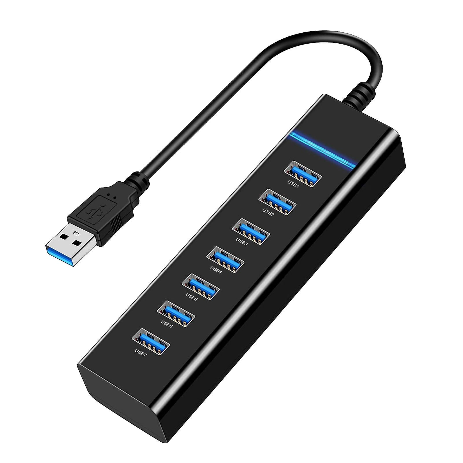 USB Splitter 3 0, 7 Port Data Concentrator Splitter, Portable 3 0 Fast ...
