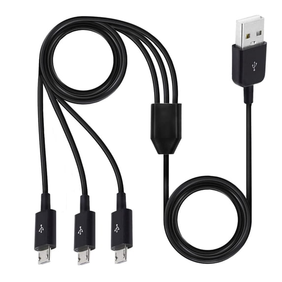 USB Splitter Cable 3 in 1 USB Charging Cord Data Sync Adapter Cable ...