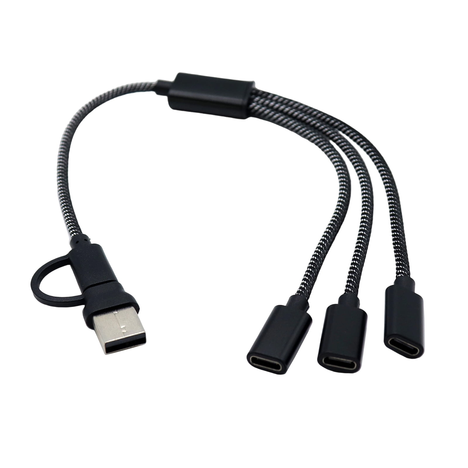 USB Splitter Cable,USB + Type C Male to 2/3 Female Extension Cord ...