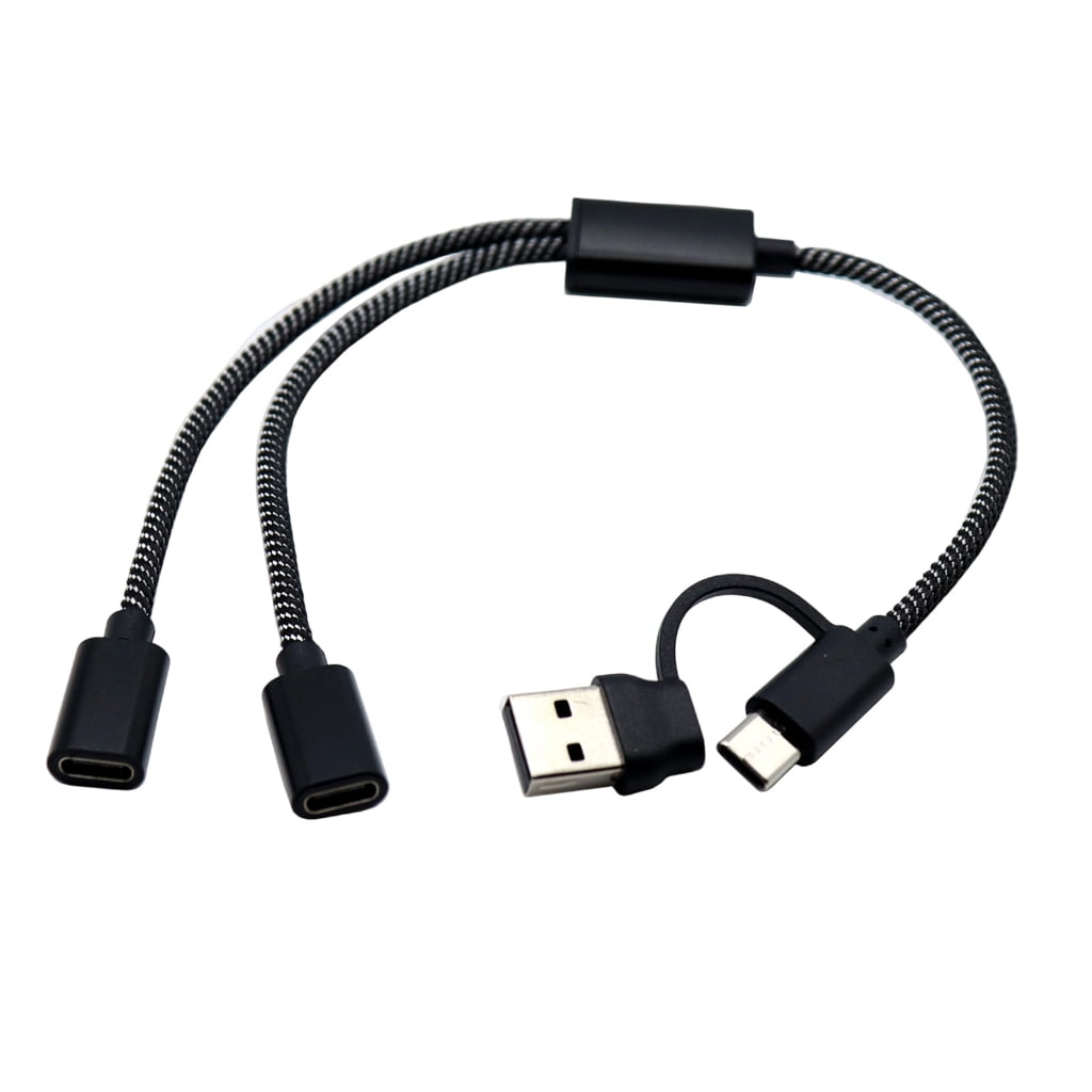 USB Splitter Cable,USB + Type C Male to 2/3 Female Extension Cord ...