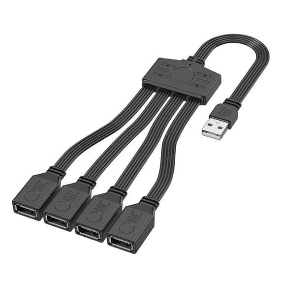 USB Splitter Cable USB2.0 Male to 4 Port Female Multiple USB Port ...