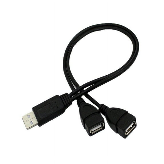 USB Splitter Y Cable, USB A 1 Male to 2 Female Cord Converter, Dual ...
