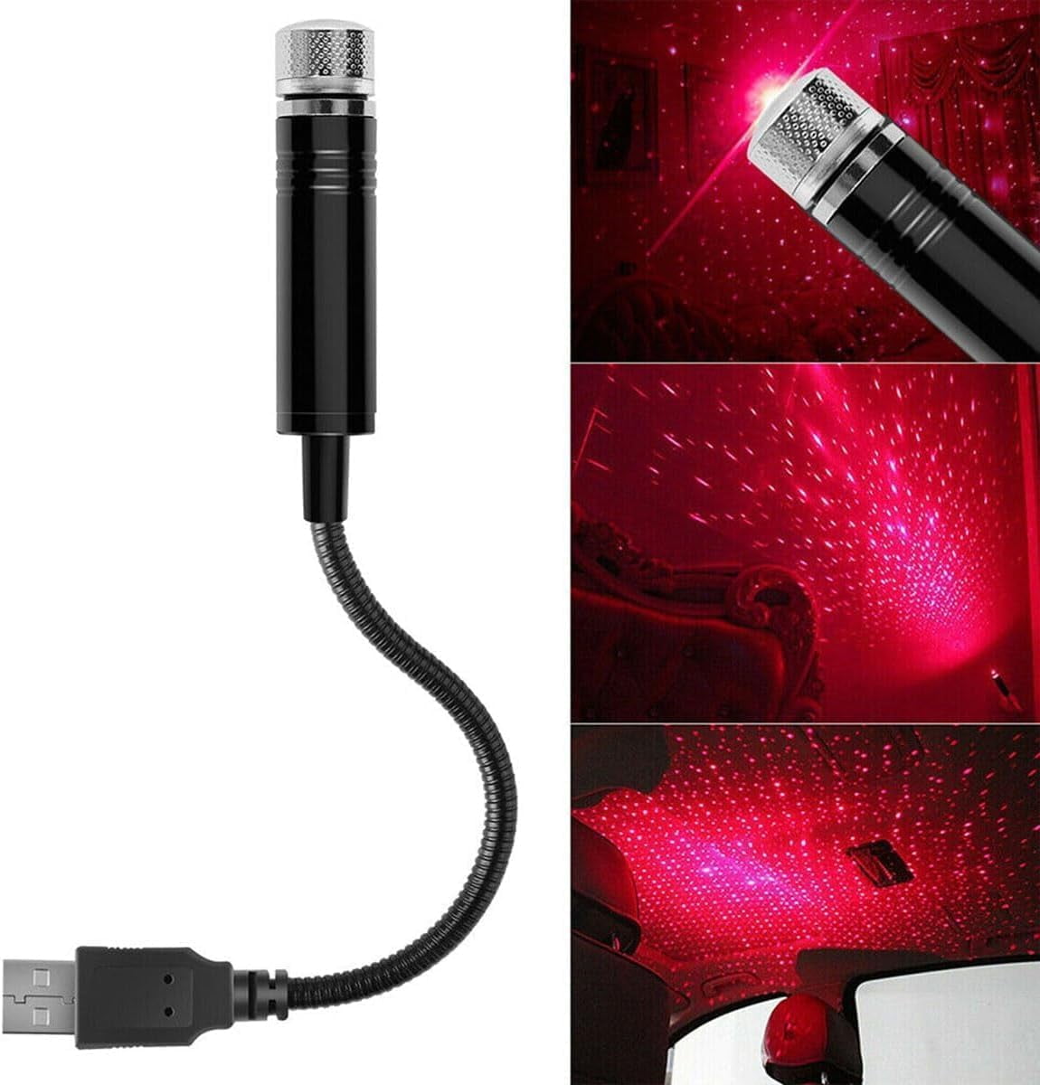 USB Star Night Light Projector,Night Lamp for Cars Ceiling Roof,Mini ...