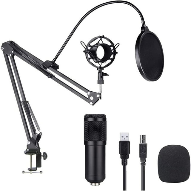 USB Streaming Podcast Microphone Kit, Microphone Set for Music ...