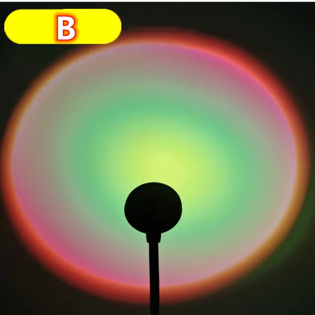 Sunset Lamp LED USB Rainbow Neon Night Light Projector Photography Wall ...