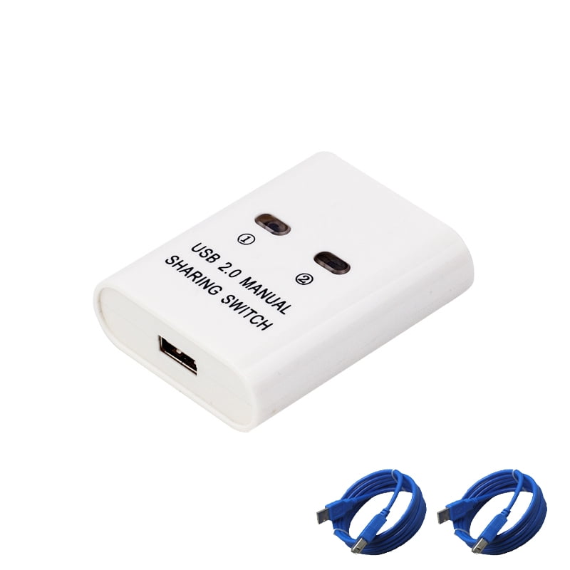USB Switch Sharing Hub with cable manual key switch 2 Ports for ...