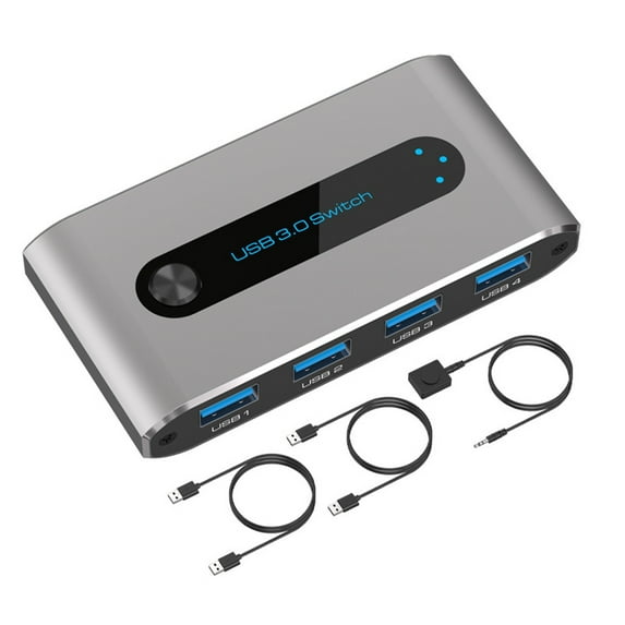 USB Switcher 2 In 4 Out for Seamlessly Device Sharing Between Two ...