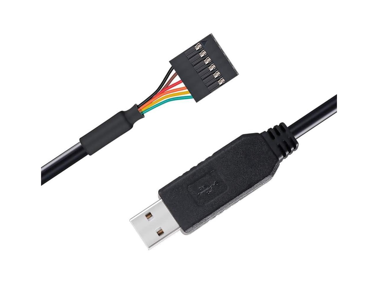 USB to TTL Serial 5V Adapter Cable with FTDI FT232RL Chip 6 Pin 0.1 ...